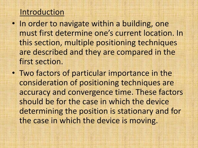 Indoor navigation system | PPTX | Computer Networking | Computing