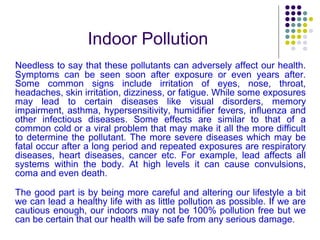 Indoor pollution | PPT