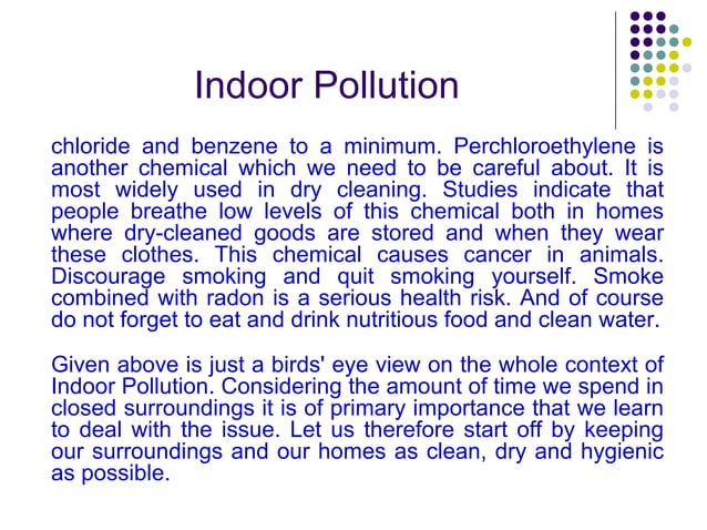 Indoor pollution | PPT