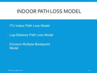 Indoorpropagation | PPTX