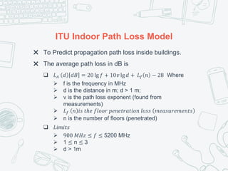 Indoor propagation model (IPM) | PPTX