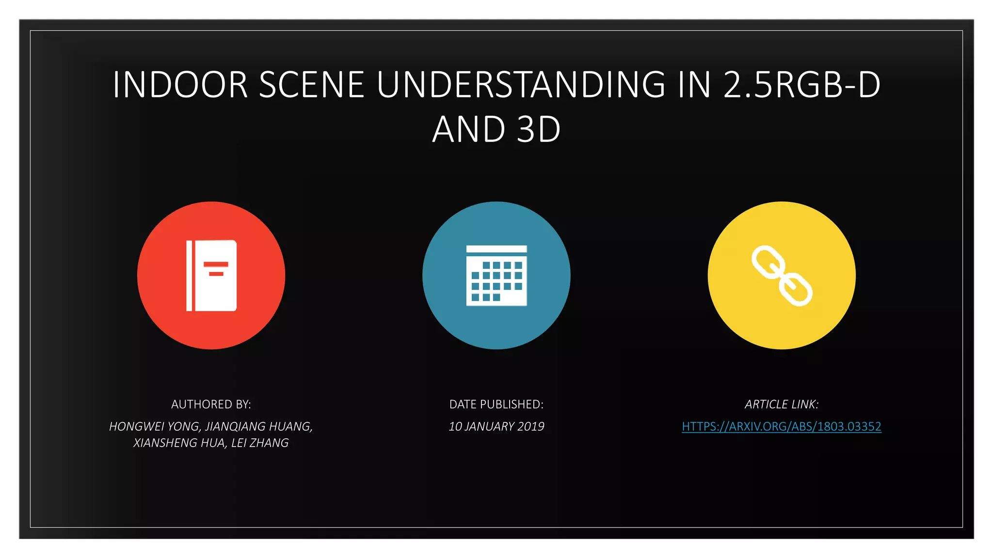 Indoor scene understanding for autonomous agents | PPTX