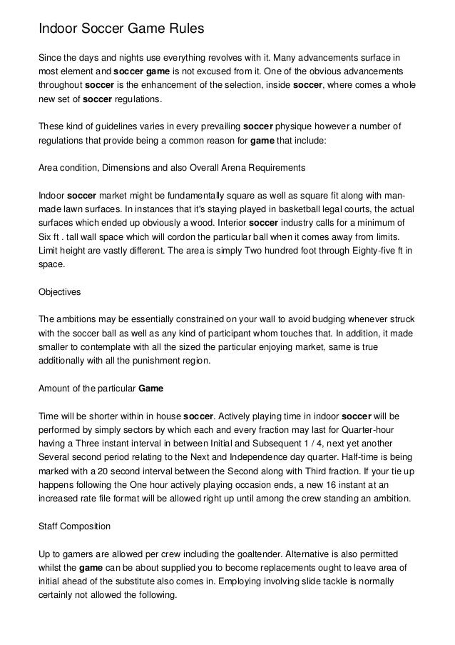 Indoor Soccer Game Rules indoor-soccer-game-rules