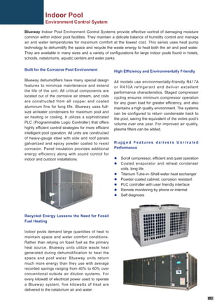 Indoor swimming pool environmental control system-BLUEWAY | PDF