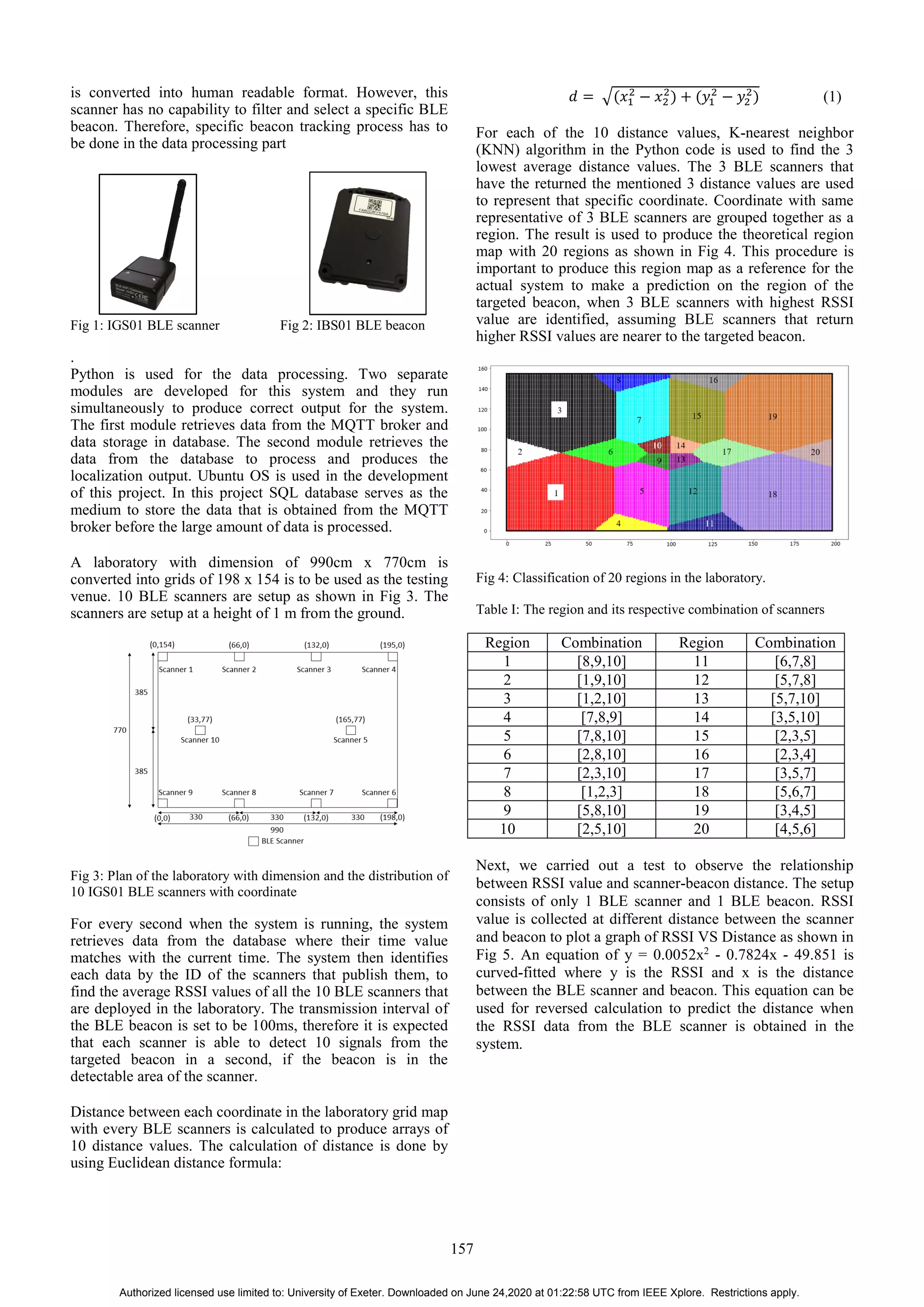 Indoor Tracking With Bluetooth Low Energy Devices Using K Nearest Neighbour Algorithm Pdf