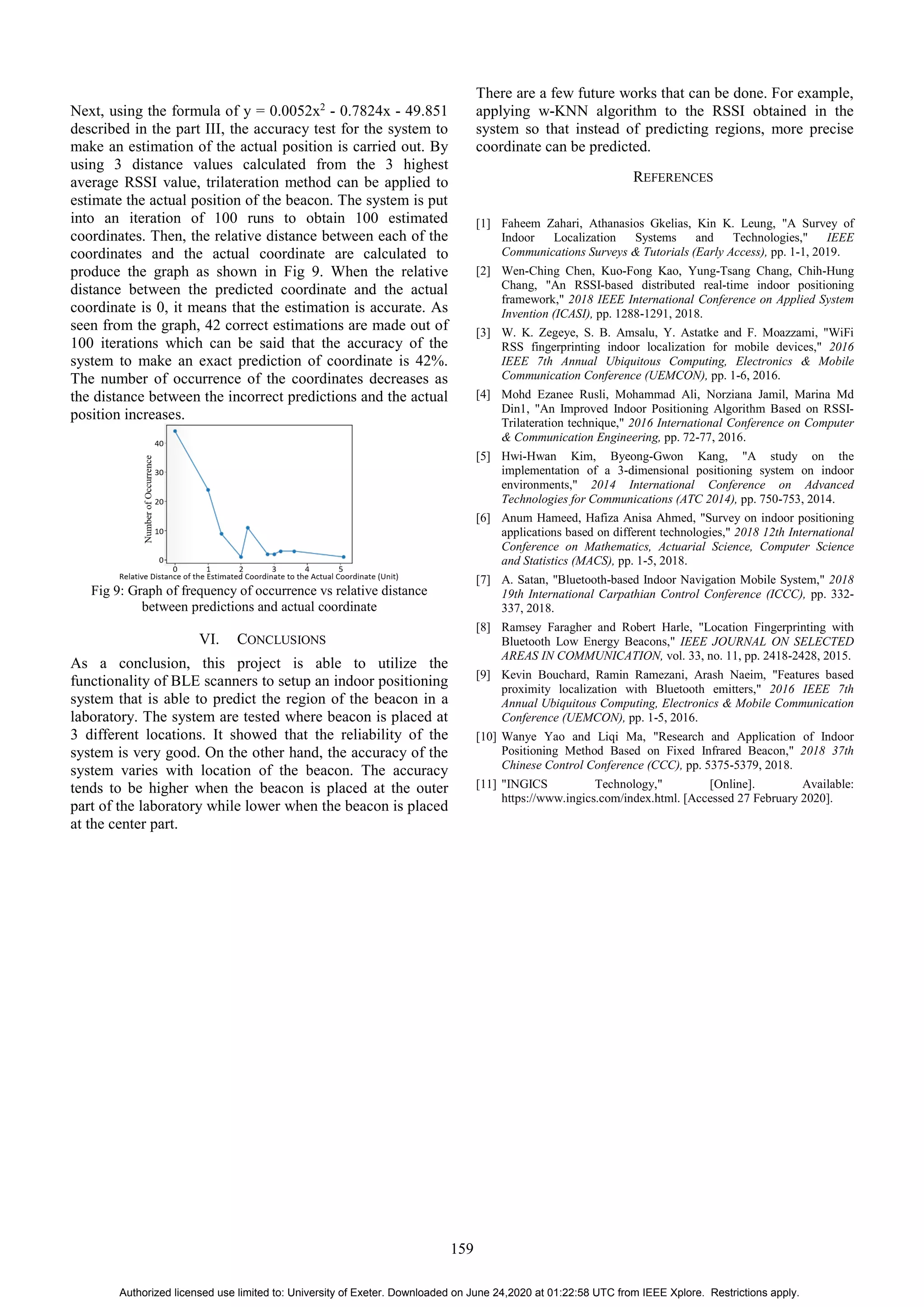 Indoor Tracking With Bluetooth Low Energy Devices Using K Nearest Neighbour Algorithm Pdf