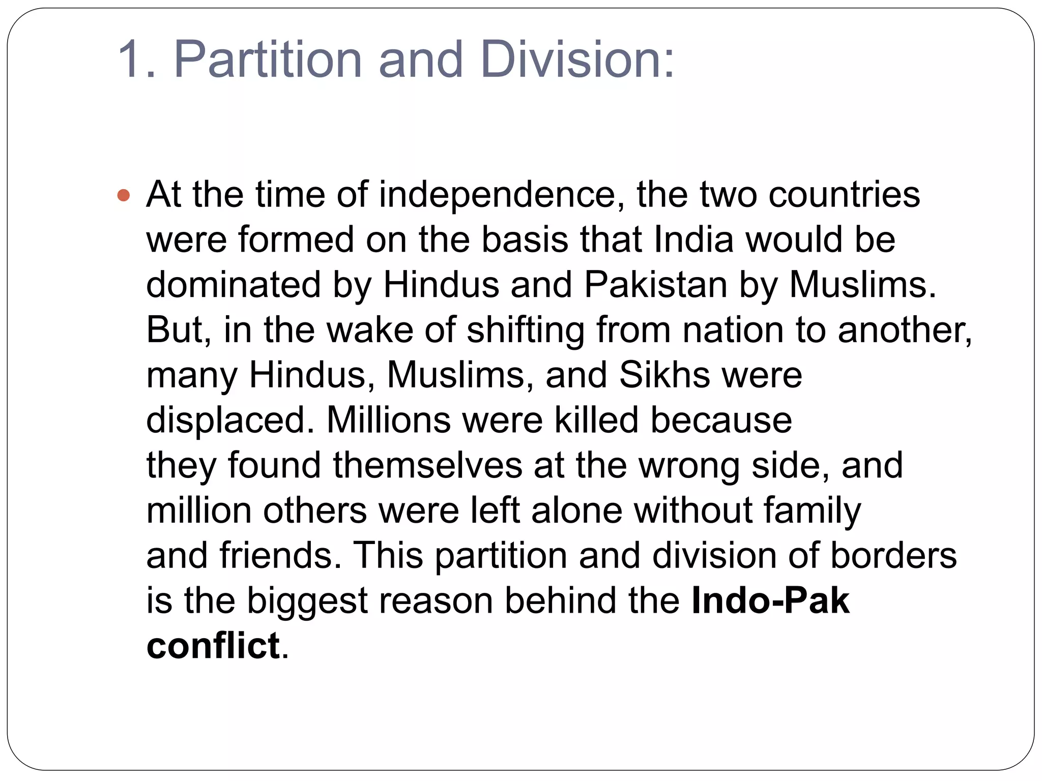 Indo pak conflicts | PPTX