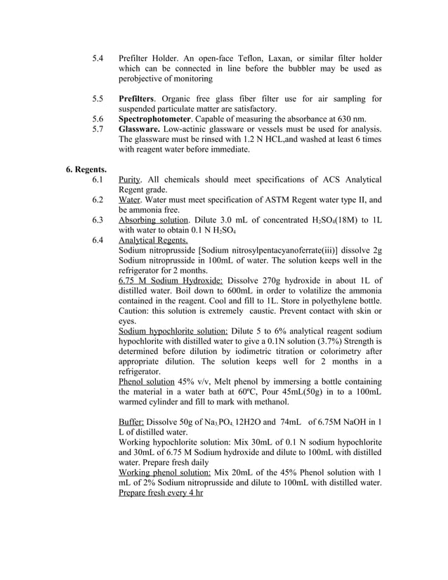 Indophenol method | DOC | Indoor Environmental Quality | Home & Garden