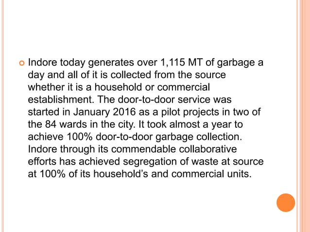 Indore waste management | PPTX | Environmental Services Industry ...
