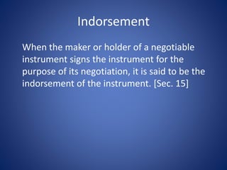 Indorsement | PPTX