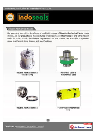 Indo Seals Pvt. Ltd., Nashik, Industrial Mechanical Seals | PDF