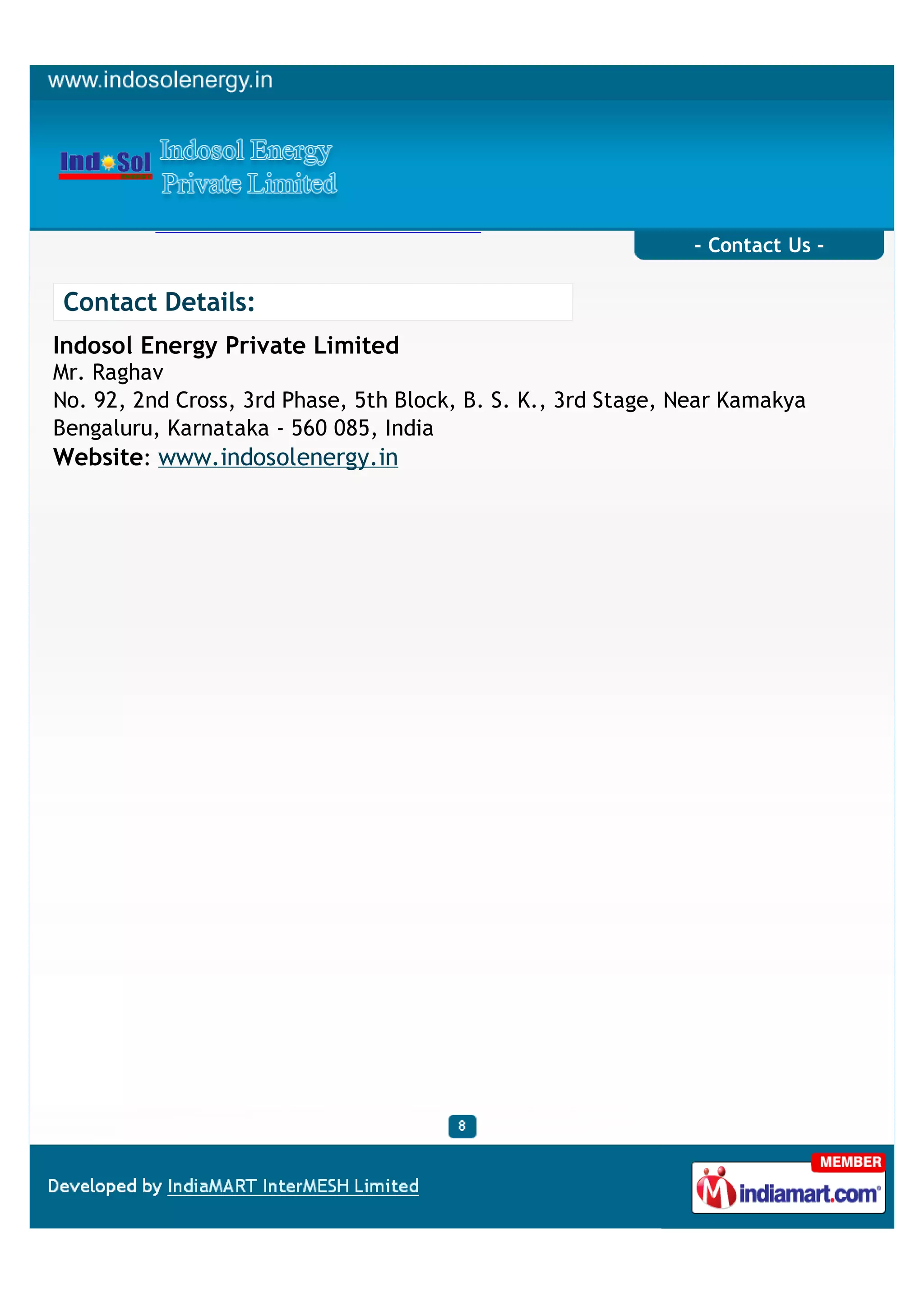 Indosol energy | PDF
