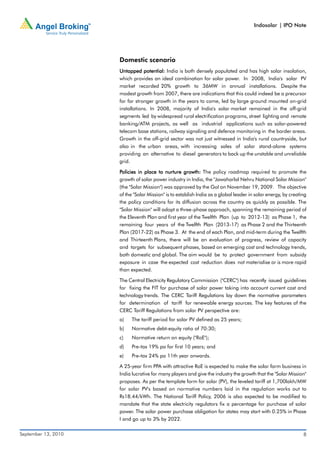 Indosolar IPO Note | PDF