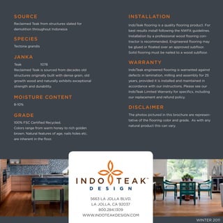 Indo teak brochure | PDF
