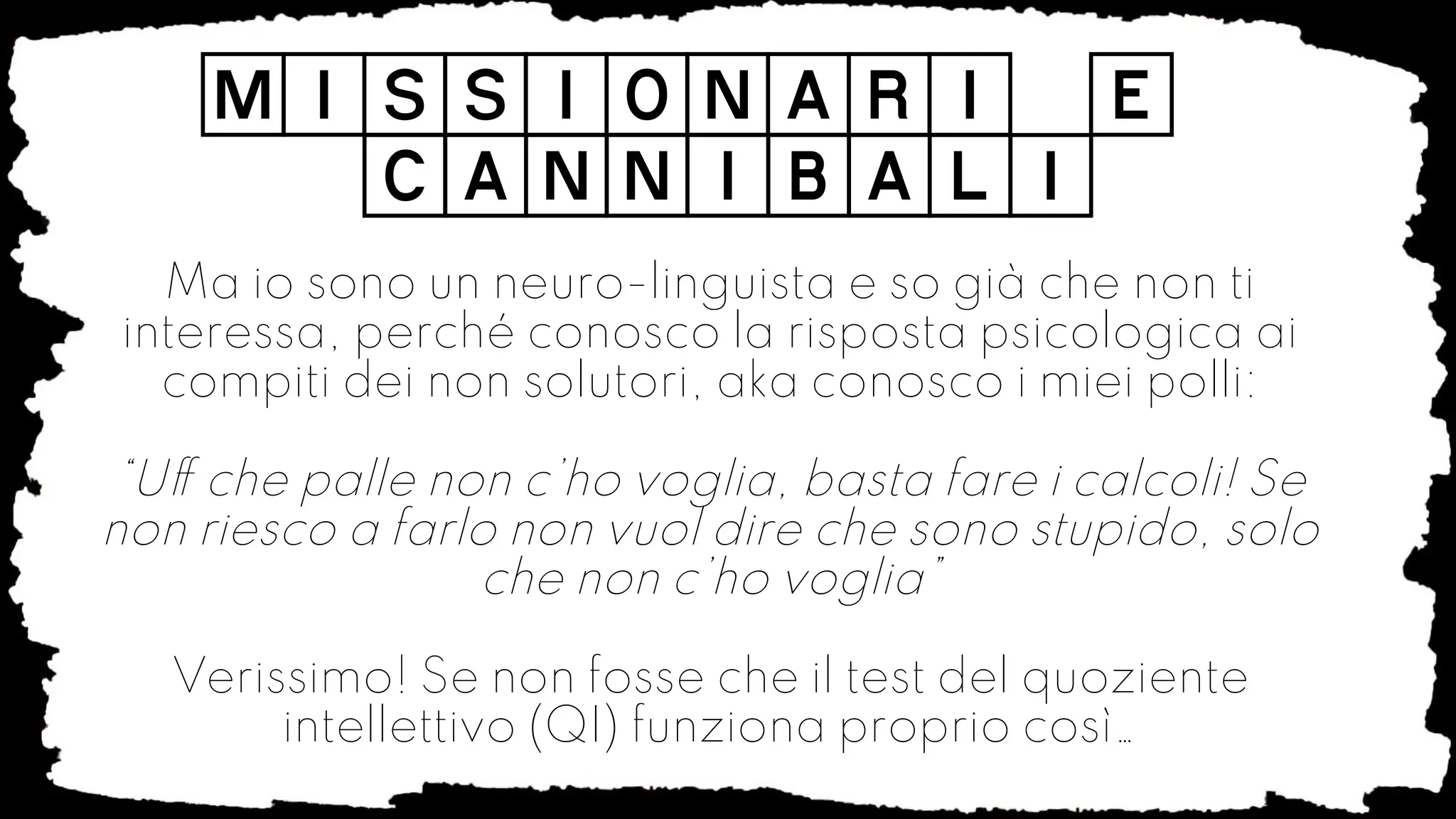 Missionari e Cannibali | PPT