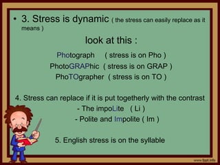 The difference between Indonesian and English stress | PPT