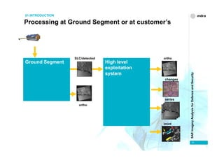 SAR Imagery Analysis for Defence and Security | PPT