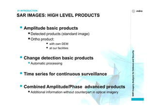 SAR Imagery Analysis for Defence and Security | PPT