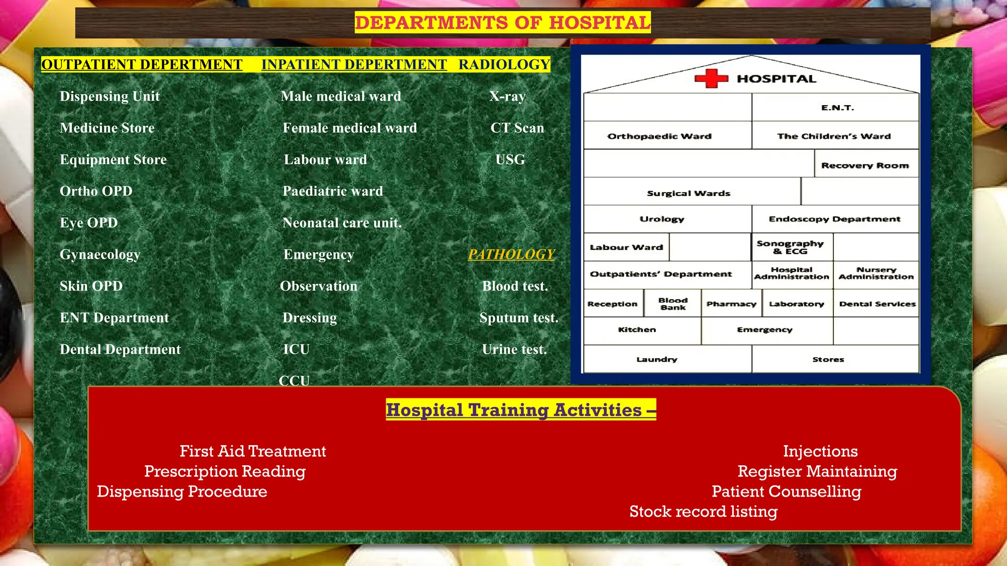 Hospital training ppt for b pharm students | PPTX