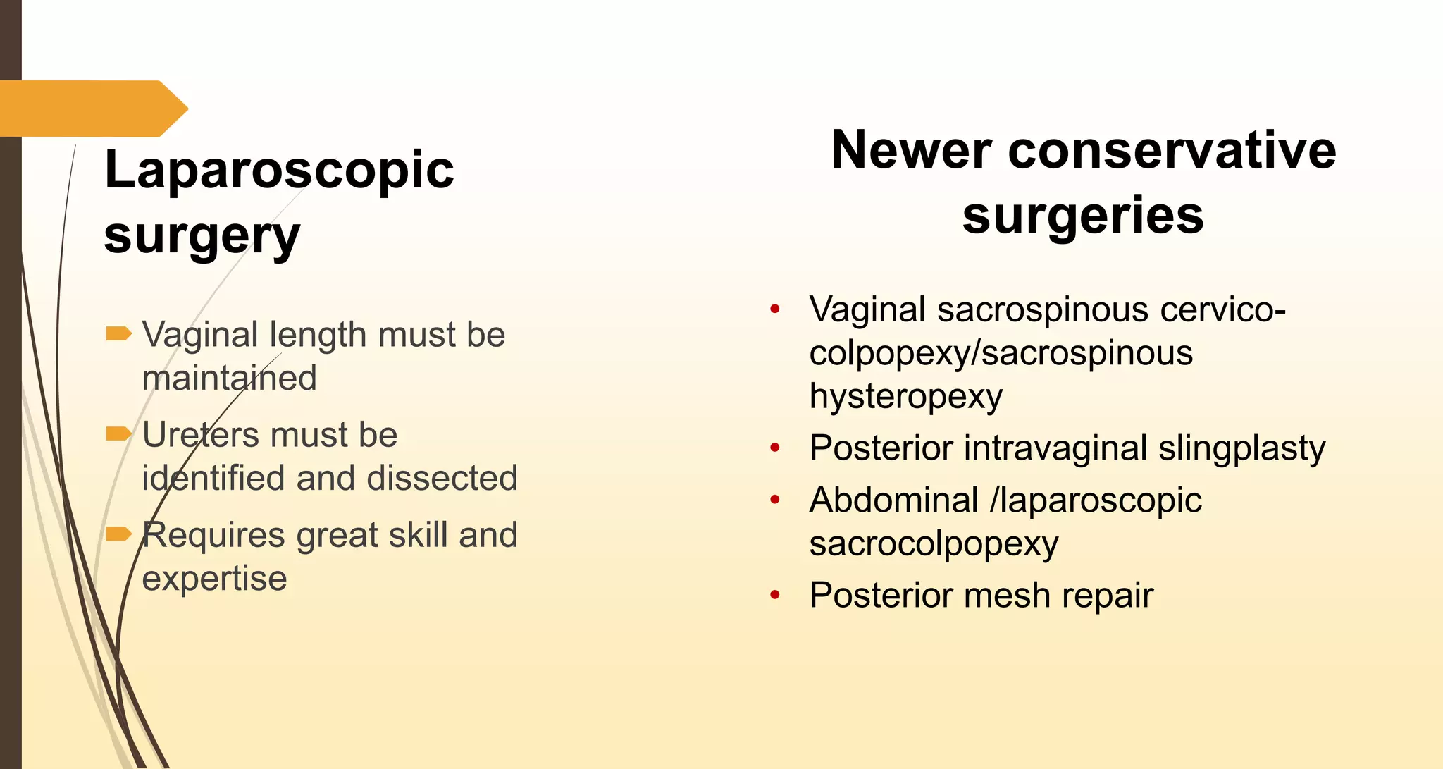 Classification & conservative surgeries for prolapse | PPTX