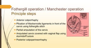 Classification & conservative surgeries for prolapse | PPTX