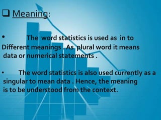 Indroduction to business statistics | PPTX