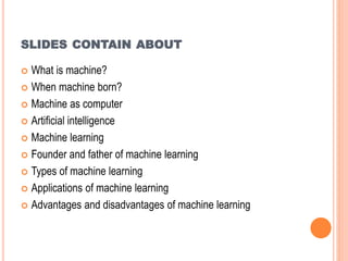 Indroduction to machine learning | PPT