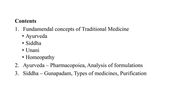 INDIAN SYSTEM OF MEDICINE, UNIT1, MPHARM PCG SEM2.pptx