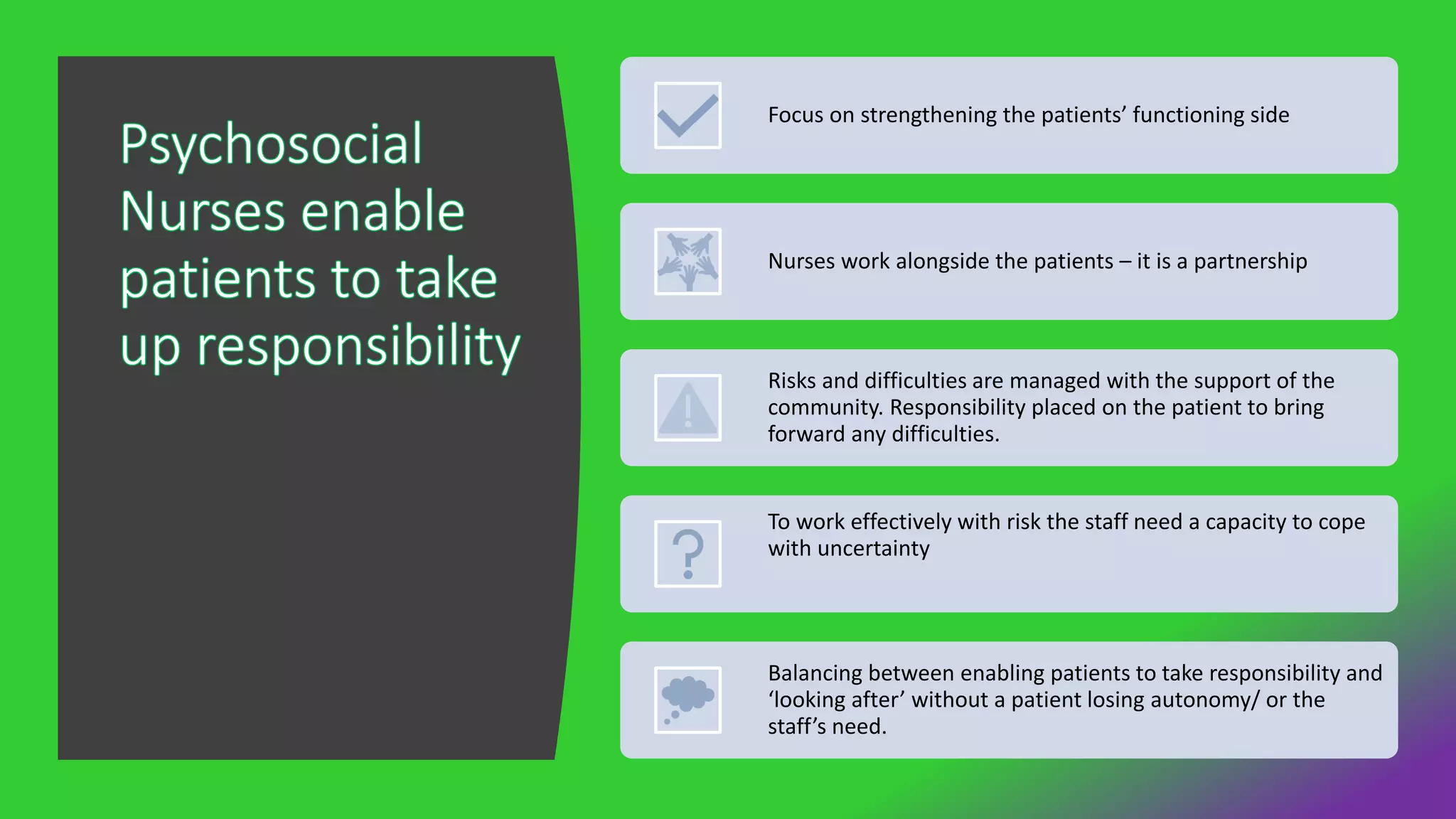 What are the key components of psychosocial nursing at the Cassel ...