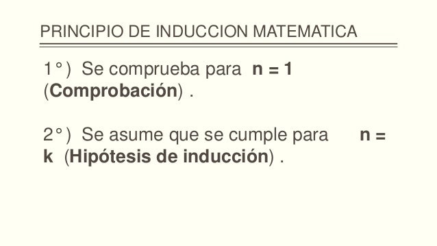 Induccion matematica