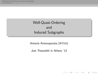 Induced subgraphs | PDF