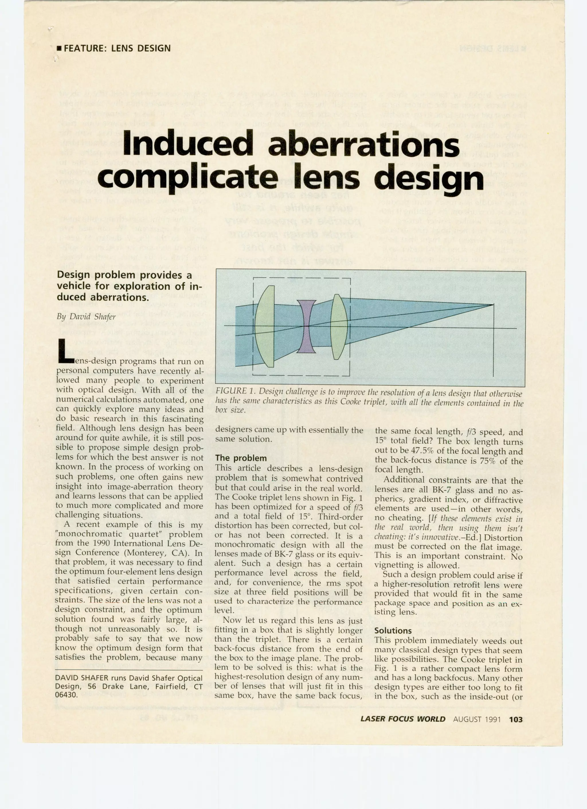 Induced aberrations complicate lens design 1991 | PDF