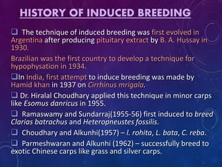 Induced breeding in fishes | PPTX
