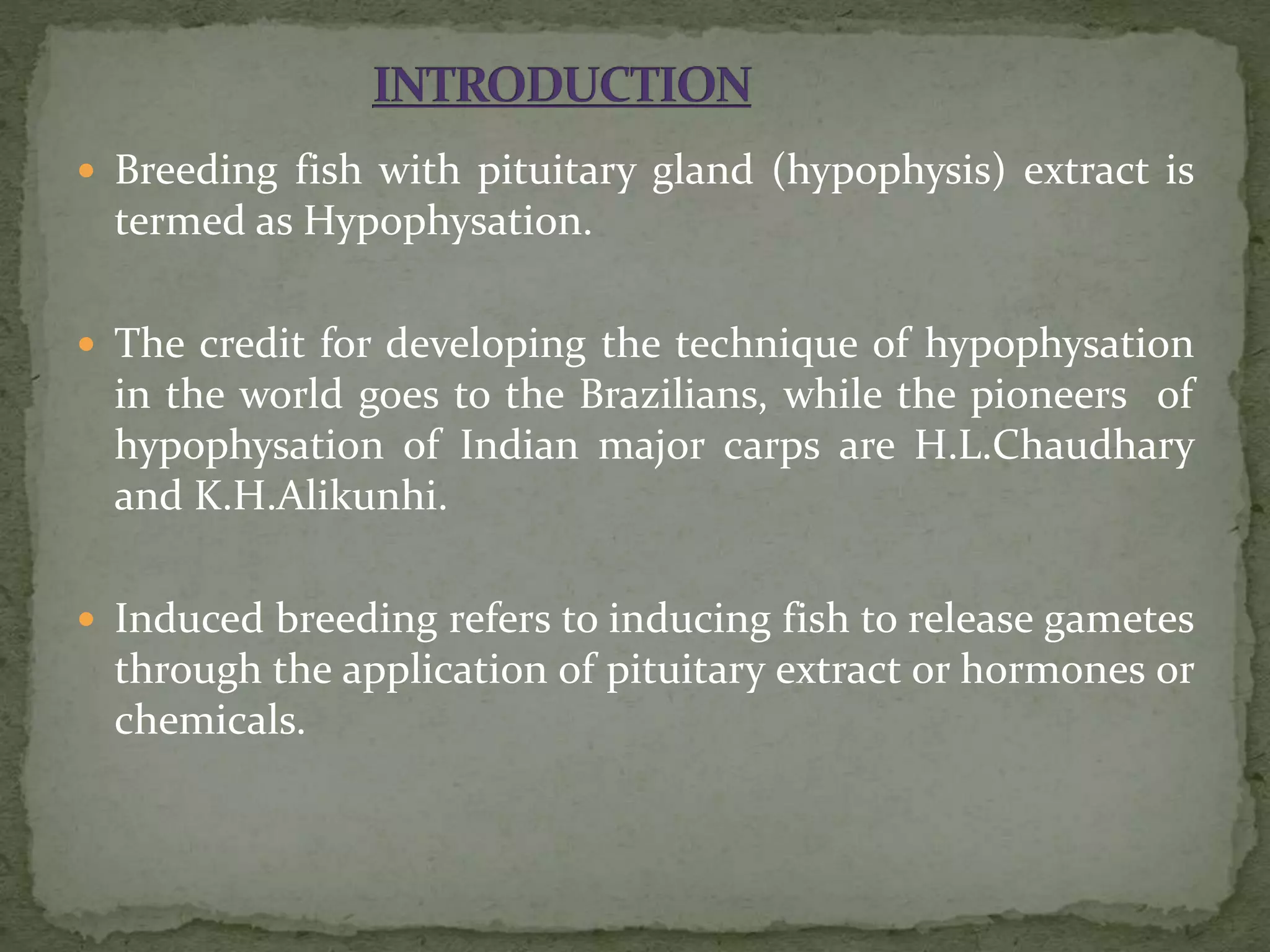 Induced breeding of indian major carps | PPTX