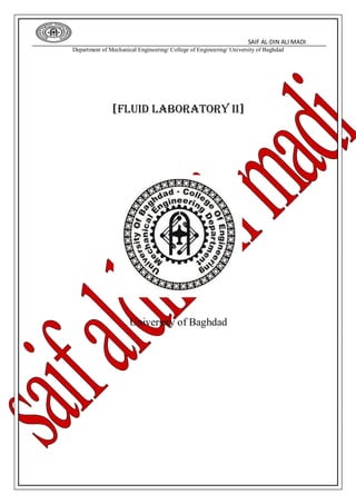 Induced flow | Fluid Laboratory | U.O.B | PDF