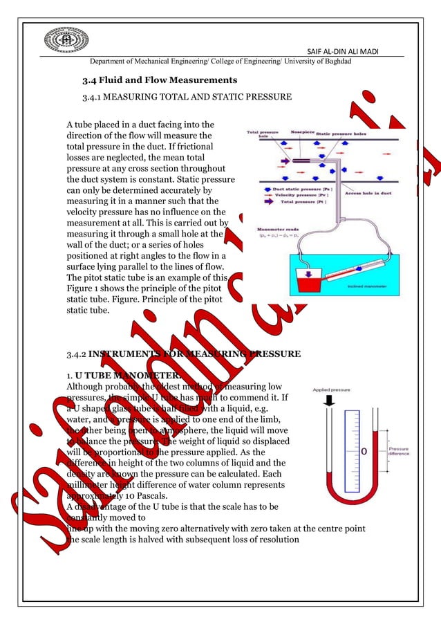 Induced flow | Fluid Laboratory | U.O.B | PDF