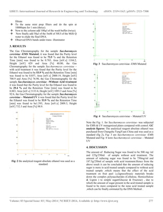 Induced mutational studies on saccharomyces cerevisiae for bioethanol production from fruit ...