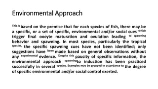 Induced spawning in fin fishes group1 | PPTX