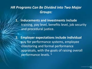 Inducement and Productivity | PPT