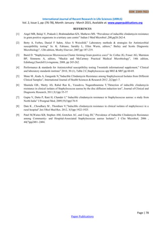 Inducible Clindamycin Resistance in Staphylococcus Aureus: A Study from ...