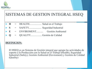 INDUCION HSEQ SECONTSA S.A.S. hse hse hse | PPTX