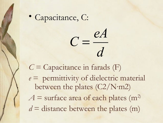 Inductance and capacitance