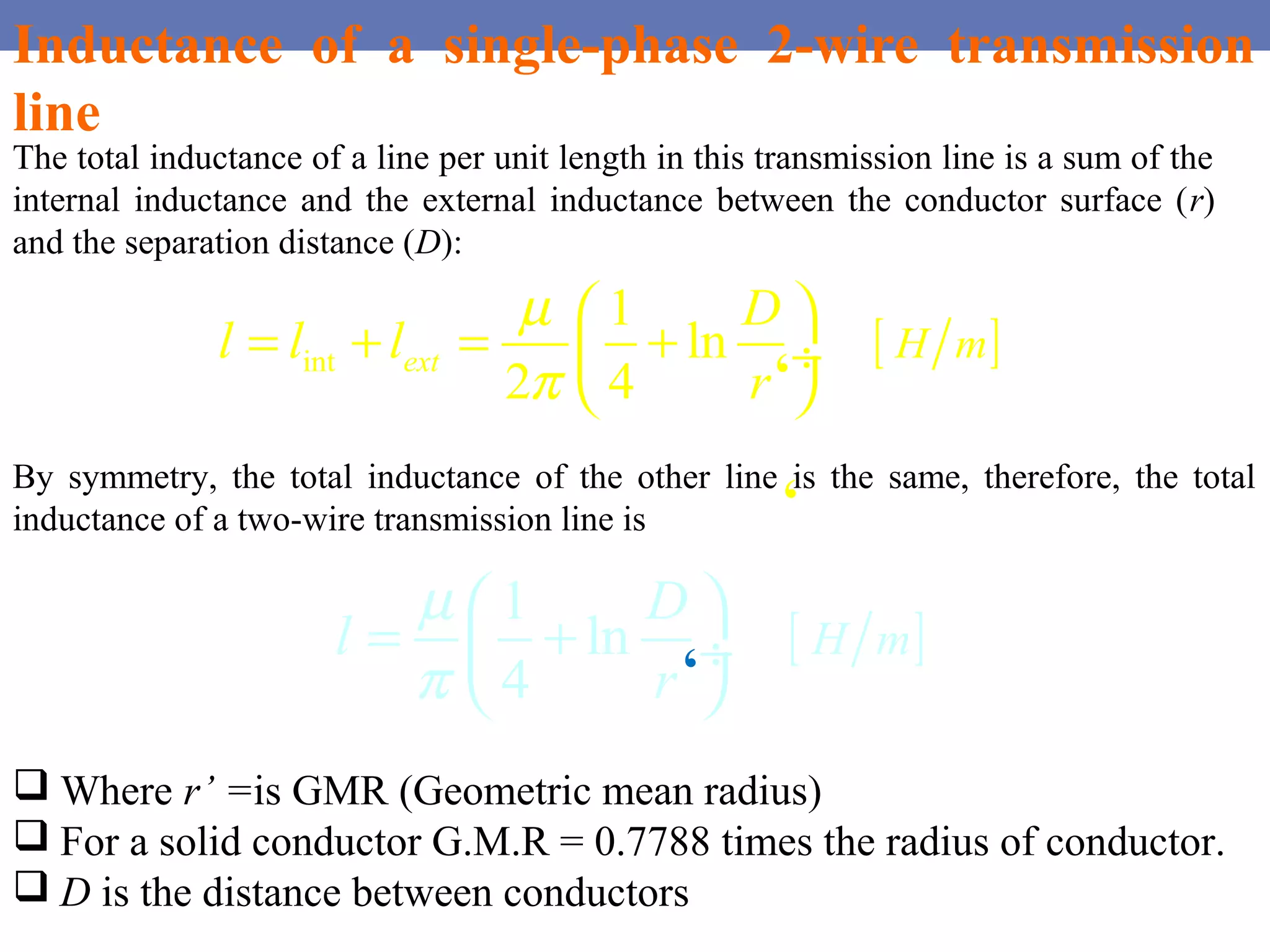 Inductance of a transmission lines | PPT