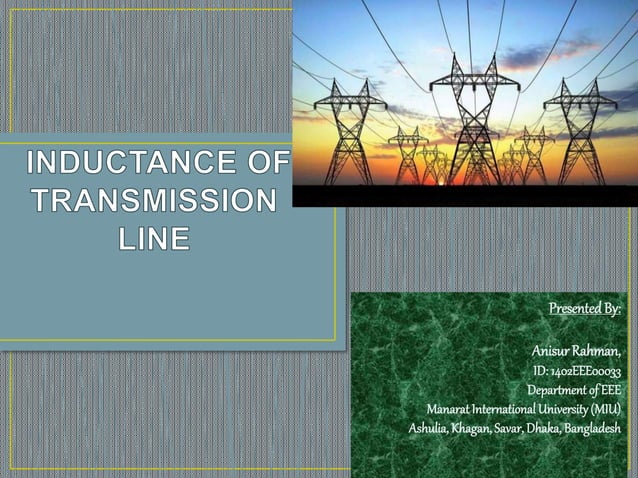 Inductance of transmission line | PPTX | Physics | Science