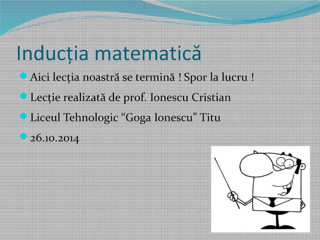Inductia matematica | PPT