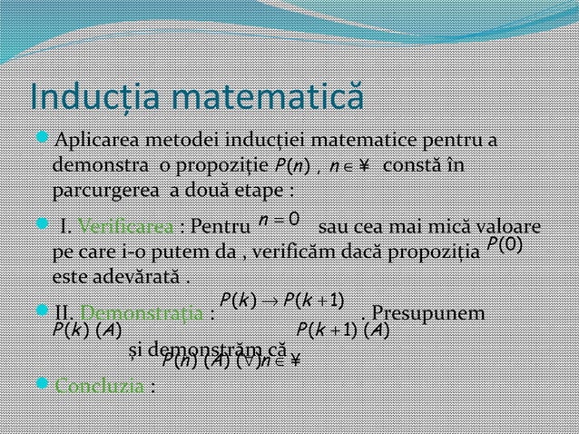 Inductia matematica | PPT
