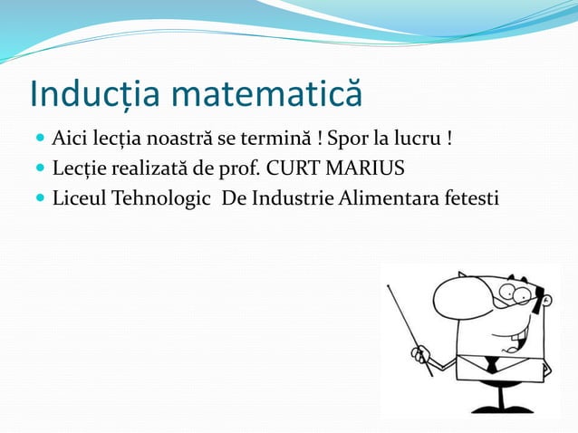 Inductia matematica | PPT