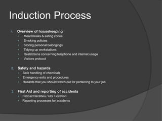 Induction | PPTX | First Aid | Injuries