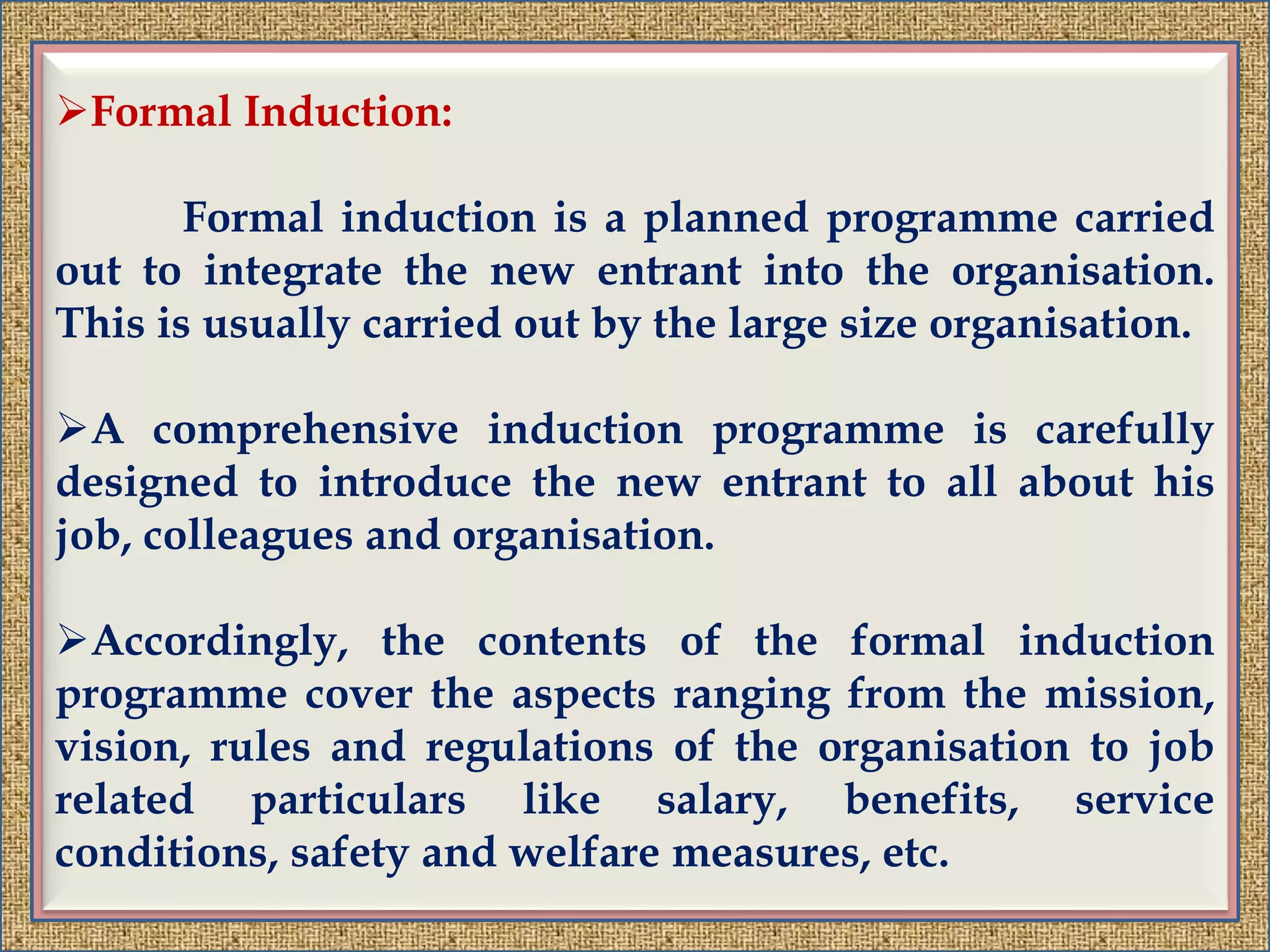Induction Process in Human Resource Management | PPTX