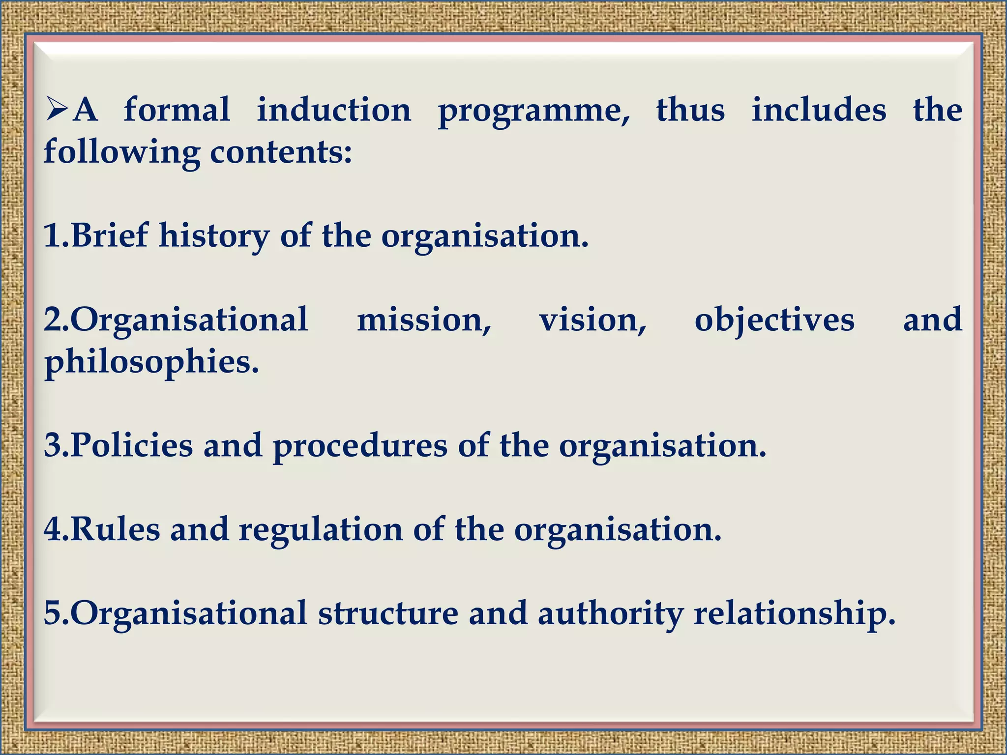 Induction Process in Human Resource Management | PPTX